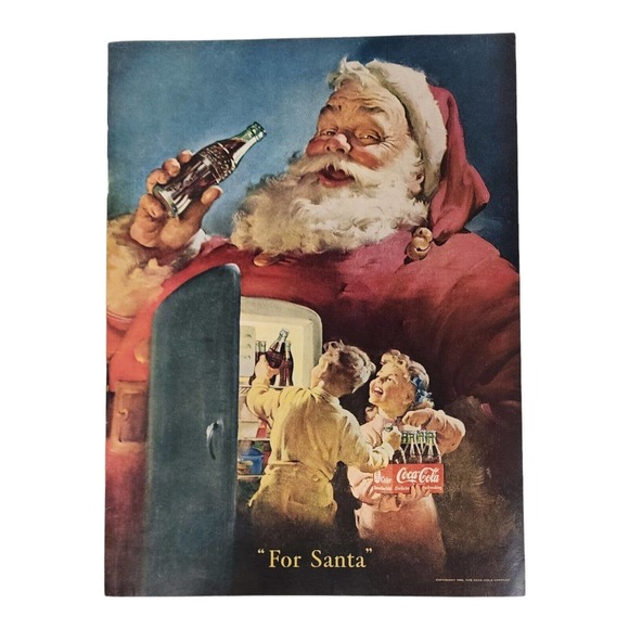 Coca Cola | Accents | Cocacola Santa Clause 4x15 Vintage 1950s ...